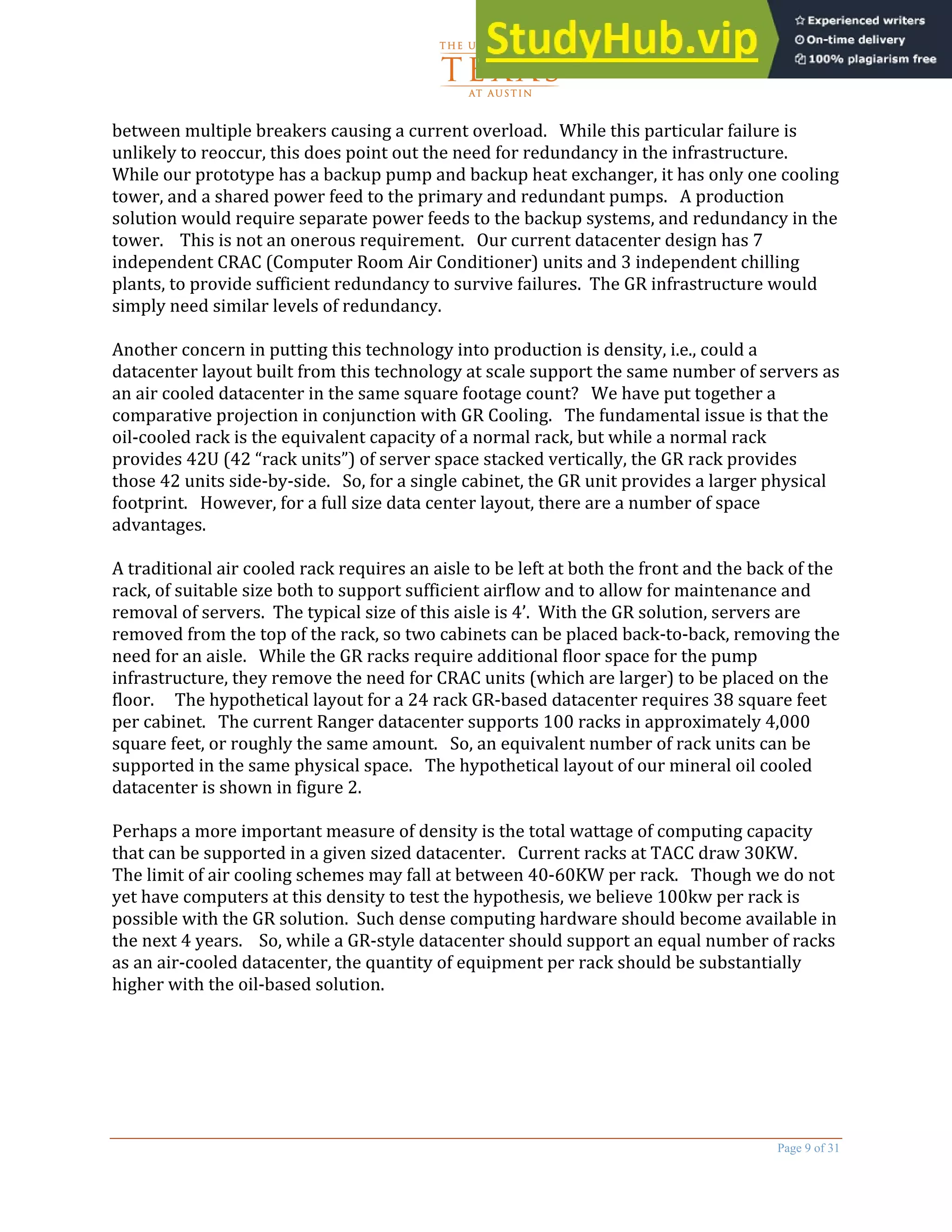 Austin Data Center Project Feasibility Study TACC SECO Final ...