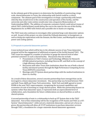 Austin Data Center Project Feasibility Study TACC SECO Final ...