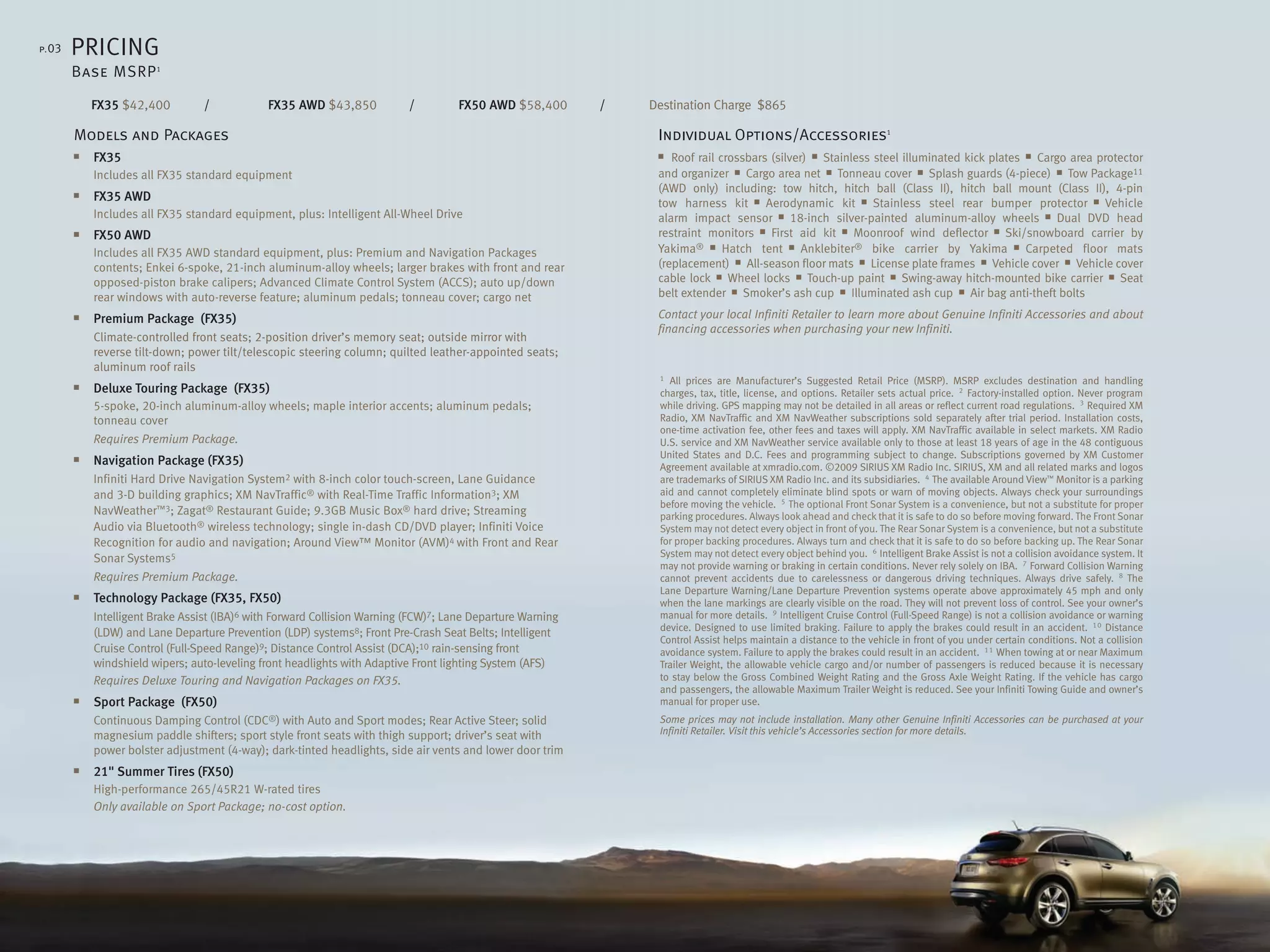 Austin Infiniti FX35/FX50 Brochure | PDF