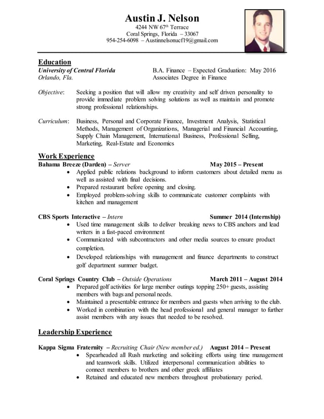 Austin nelson resume 2015 | DOCX
