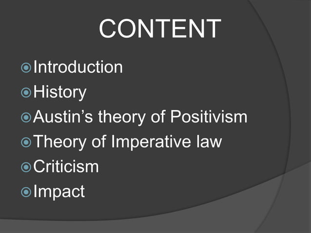 Austin's theory of analytical law | PPTX | Law
