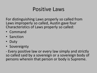 Austins theory of analytical positivism | PPTX