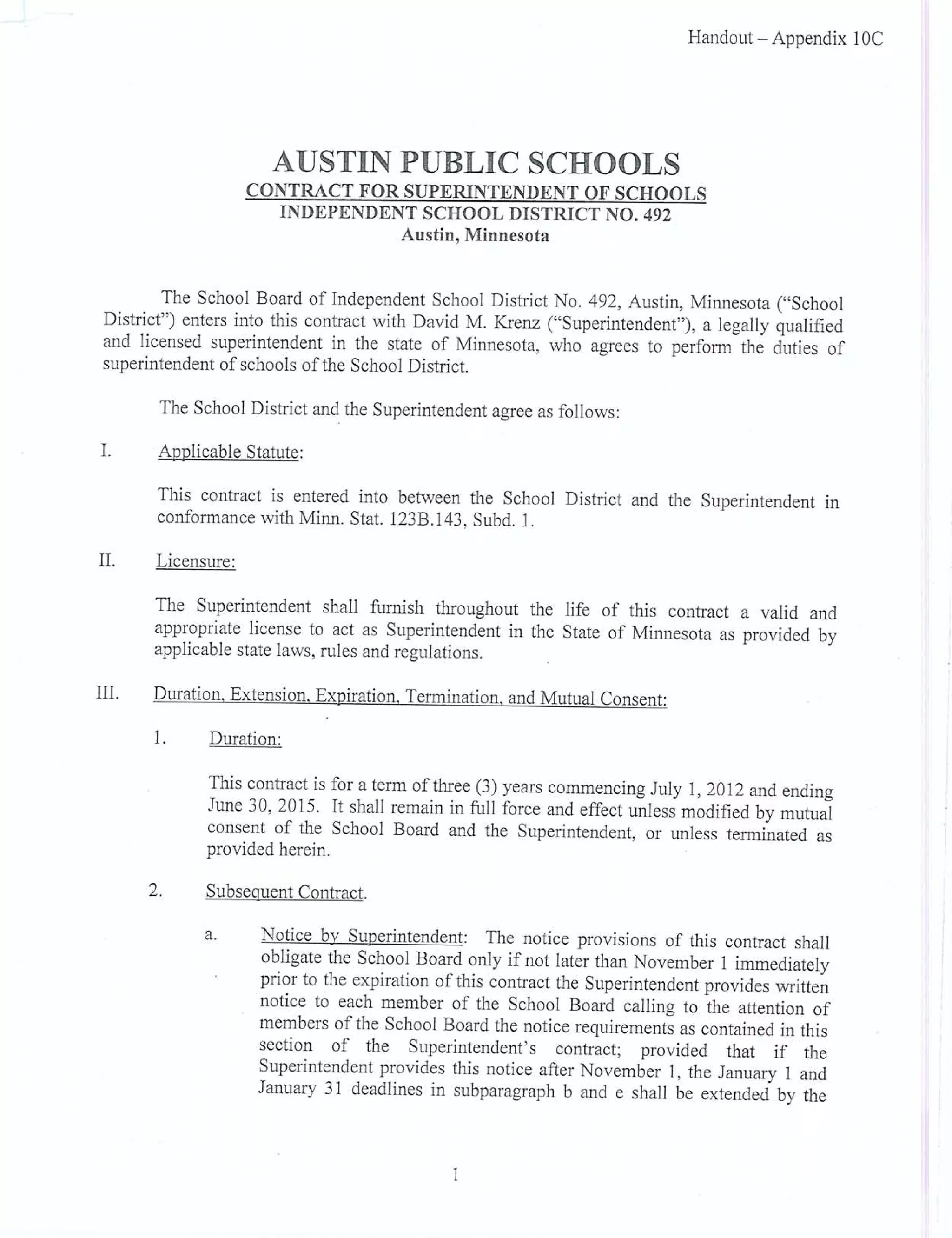Austin superintendent contract | PDF