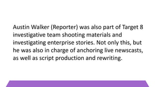 Austin Walker (Reporter) - Hardworking and Dedicated Professional | PDF