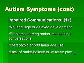 Austism Spectrum miaction power point presentation | PPT