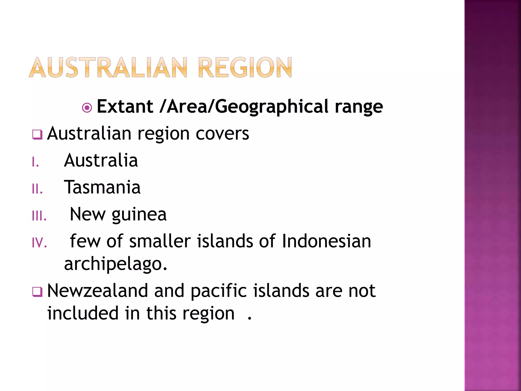 Austrailian region by Tassanam Naz | PPT