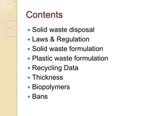 Solid Waste Strategies & Laws in Australia | PPTX | Food & Drink