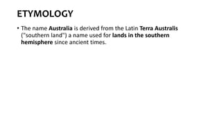 GEOGRAPHY YEAR 9: AUSTRALIA | PPTX
