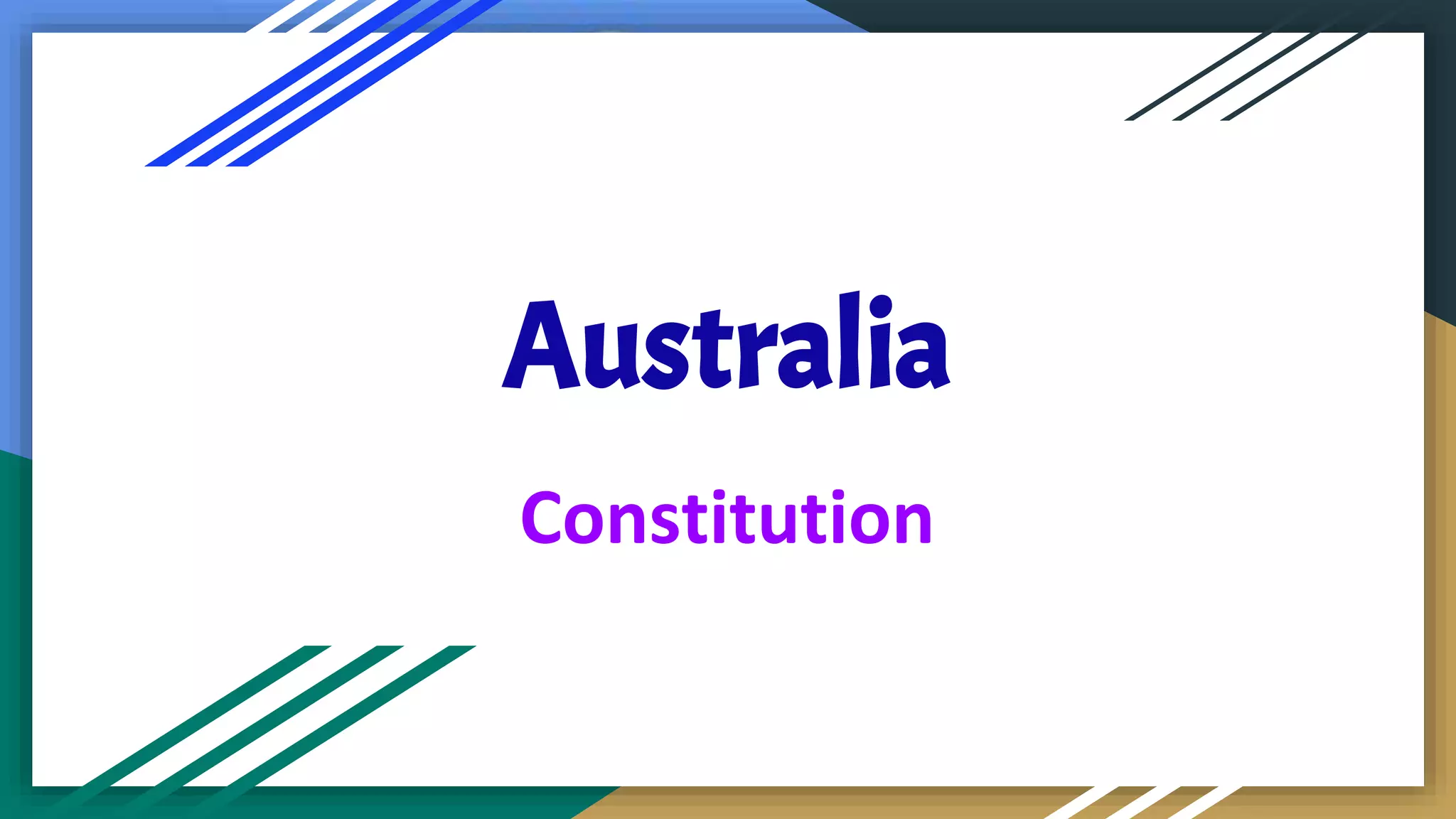 Constitution of Australia | PPTX
