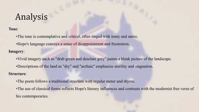 AUSTRALIA poem by A.D.Hope (Australia).pptx | Geography | Science