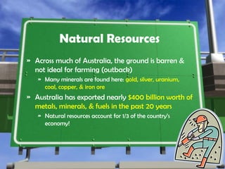 Australia how do location climate and natural resources effect trade | PPT