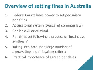 Pecuniary Penalties for Competition Law Infringements in Australia 2018 ...