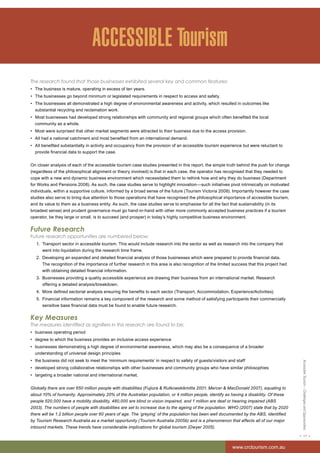 Accessible Tourism: Understanding an evolving aspect of Australian ...