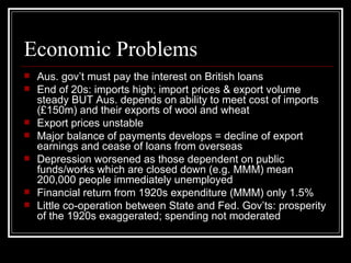 Australia and the 1930s | PPT