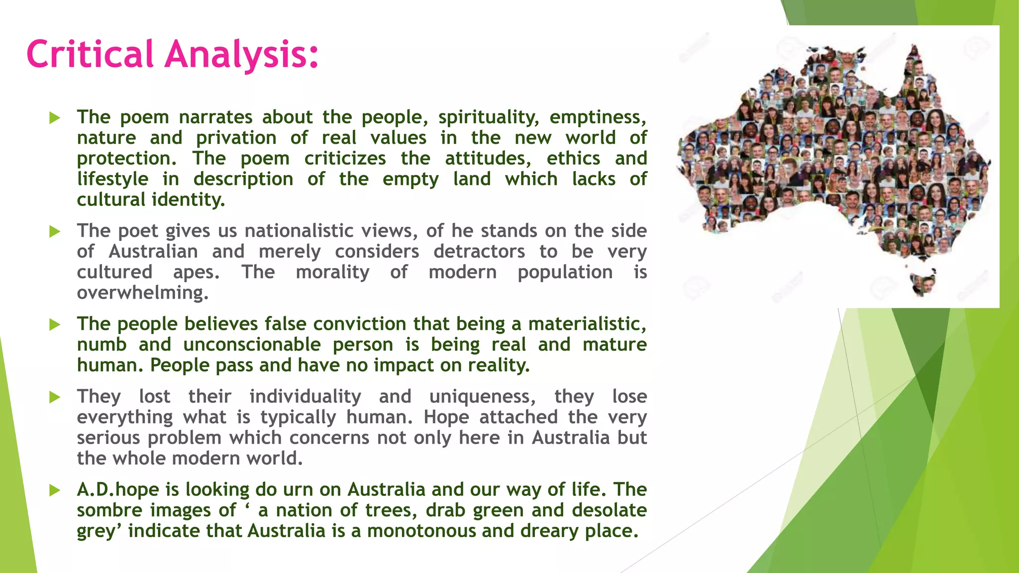 Australia Poem by A.D.Hope