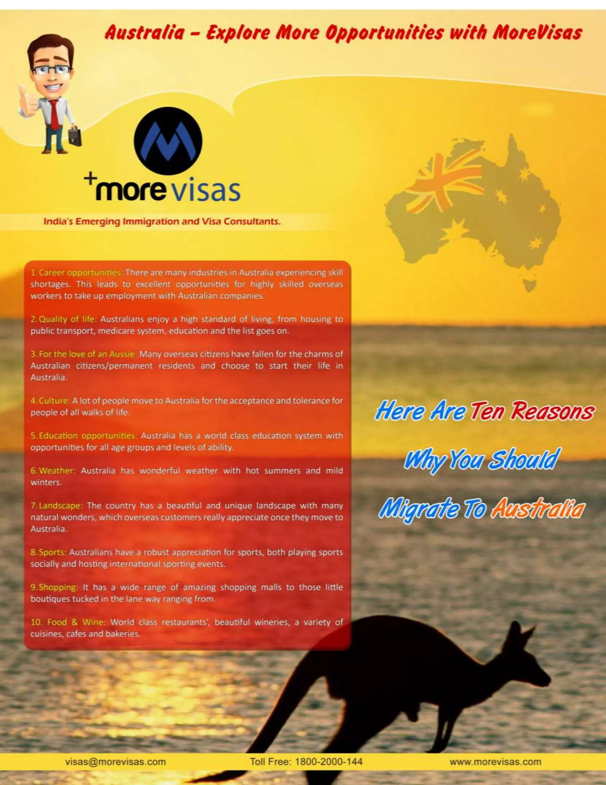 Why you should Migrate to Australia - MoreVisas | PPTX
