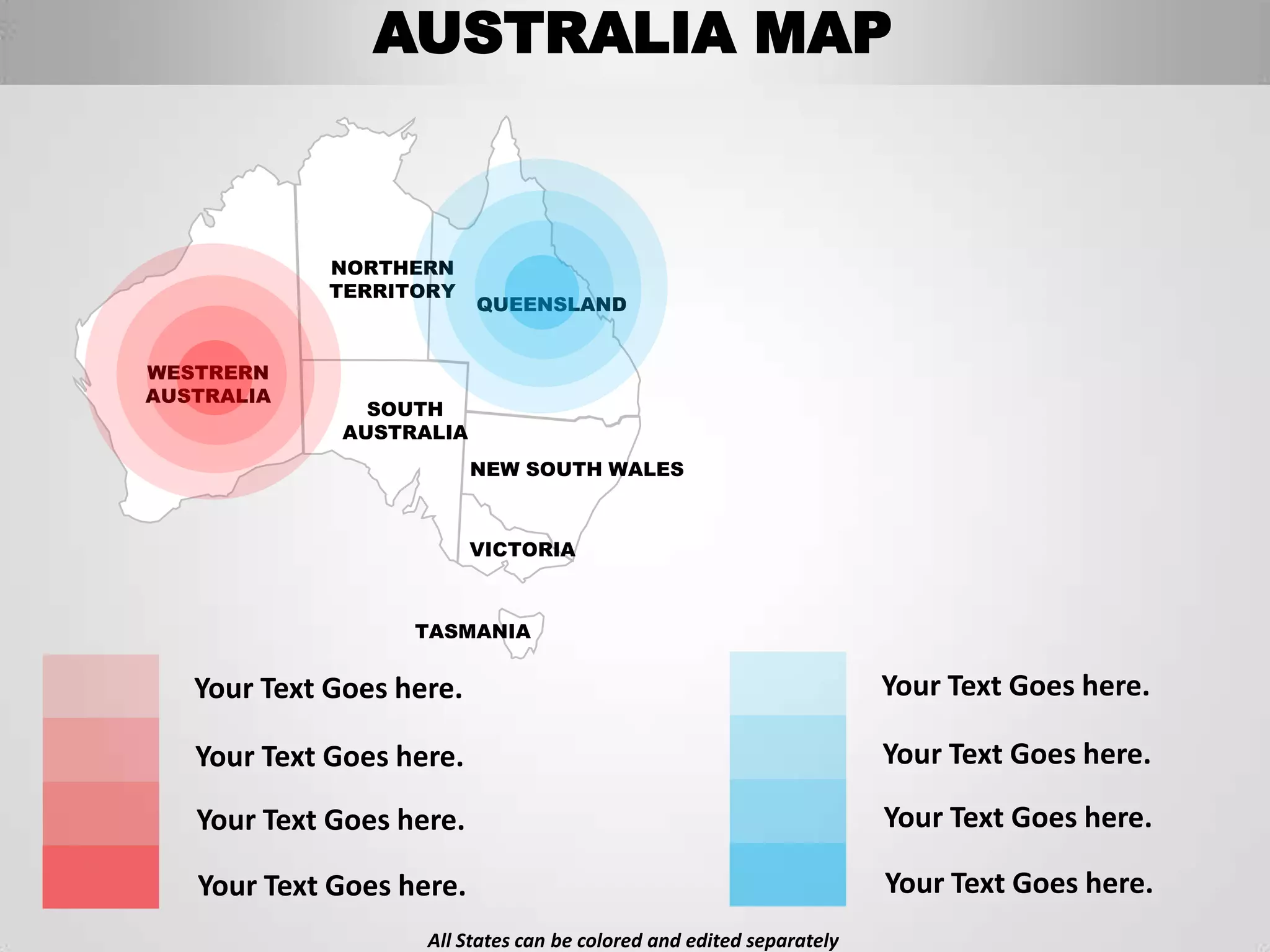 Australia editable continent map with countries | PPTX