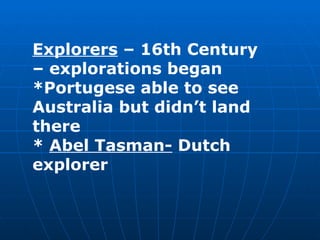 Australia history powerpoint | PPT