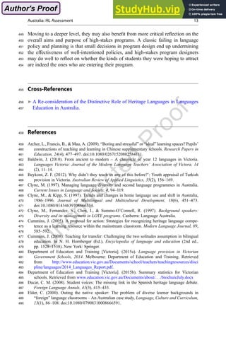 Australia HL Assessment | PDF
