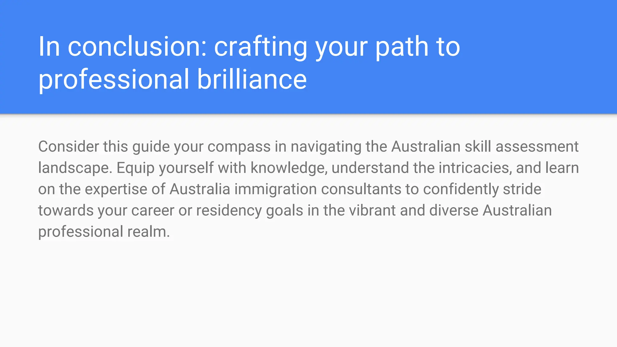 A holistic guide to Australia's skill assessment for professionals | PPTX