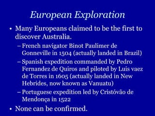 Australia is Discovered | PPT