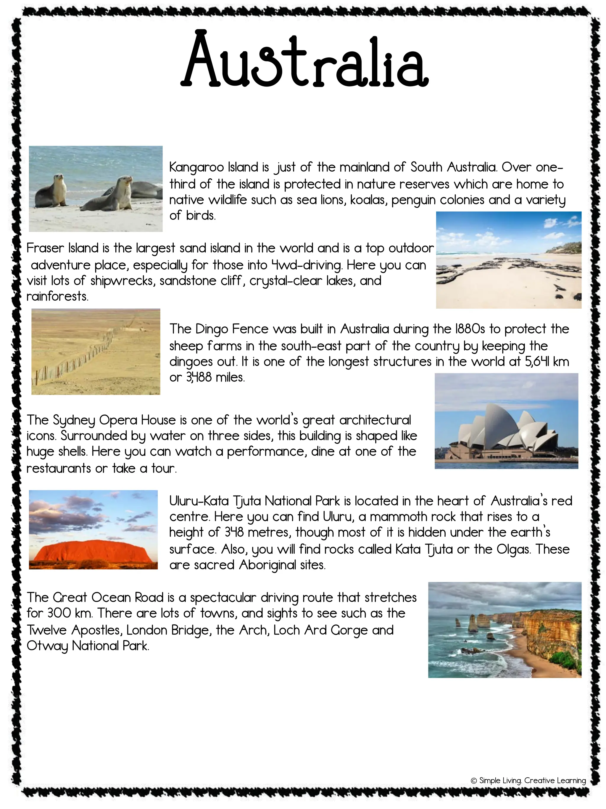 Australia Lapbook A.pdf for the seventh class | PDF