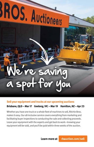Ritchie Bros Auctioneers - Upcoming Australian Auctions Brochure | PDF
