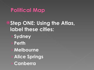 Australia Map Booklet Directions | PPT