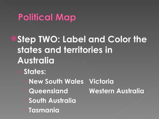 Australia Map Booklet Directions | PPT