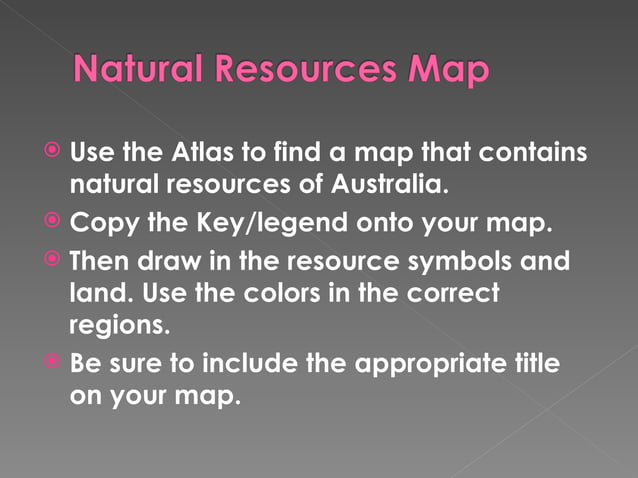 Australia Map Booklet Directions | PPT
