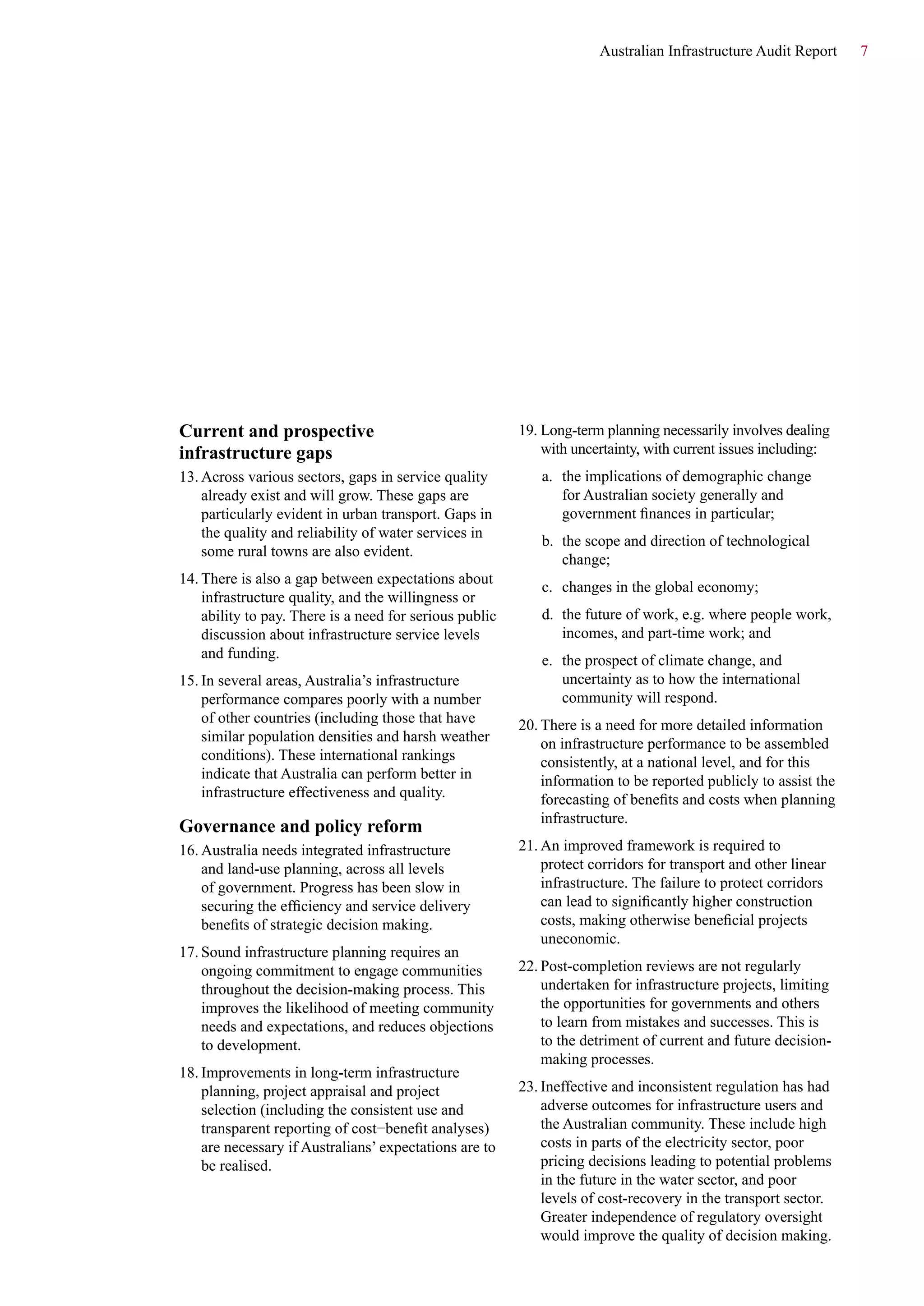 Australian infrastructure-audit-key-findings | PDF