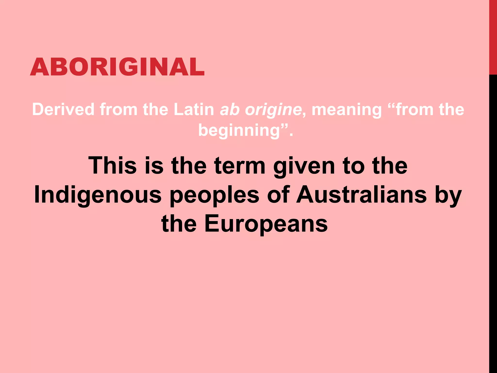 Australian aboriginal beliefs and spiritualities terminology | PPT
