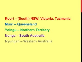 Australian aboriginal beliefs and spiritualities terminology | PPT