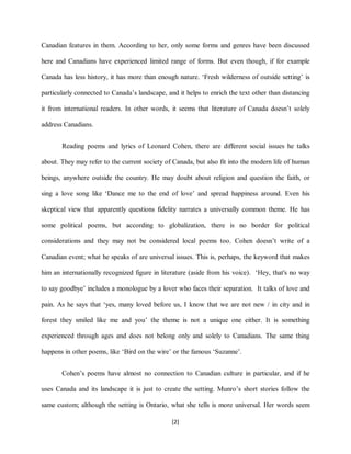 Australian And Canadian Literature | PDF