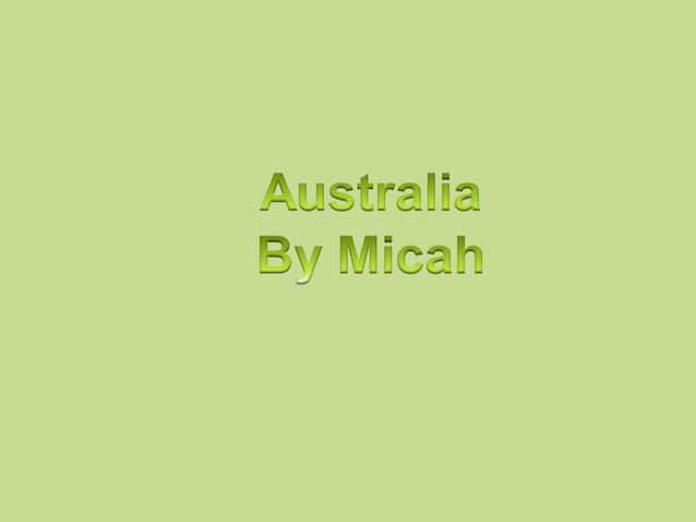 Australian animals by Micah | PPT