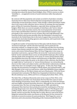Australian Cinema Introduction | PDF