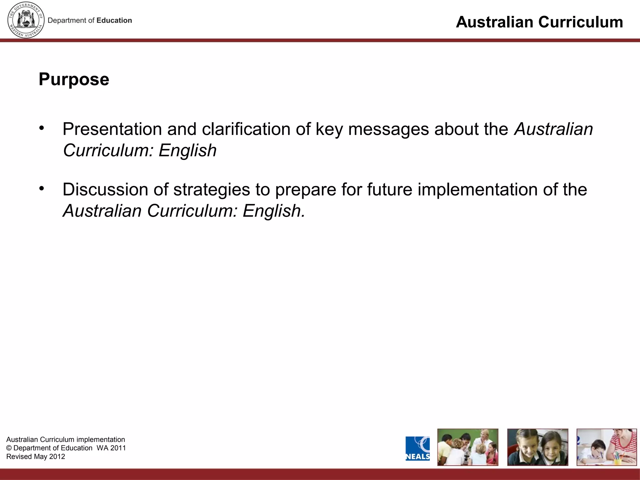 Australian curriculum english presentation feb 2012 final version | PPT