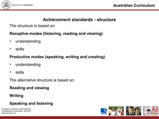 Australian curriculum english presentation feb 2012 final version | PPT