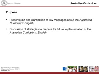 Australian curriculum english presentation feb 2012 final version | PPT