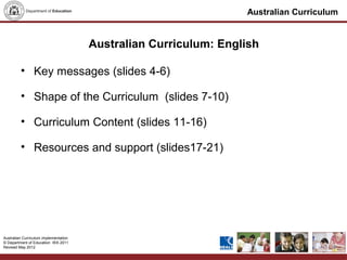 Australian curriculum english presentation feb 2012 final version | PPT