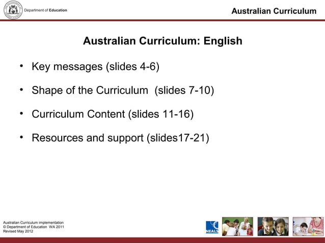 Australian curriculum english presentation feb 2012 final version | PPT