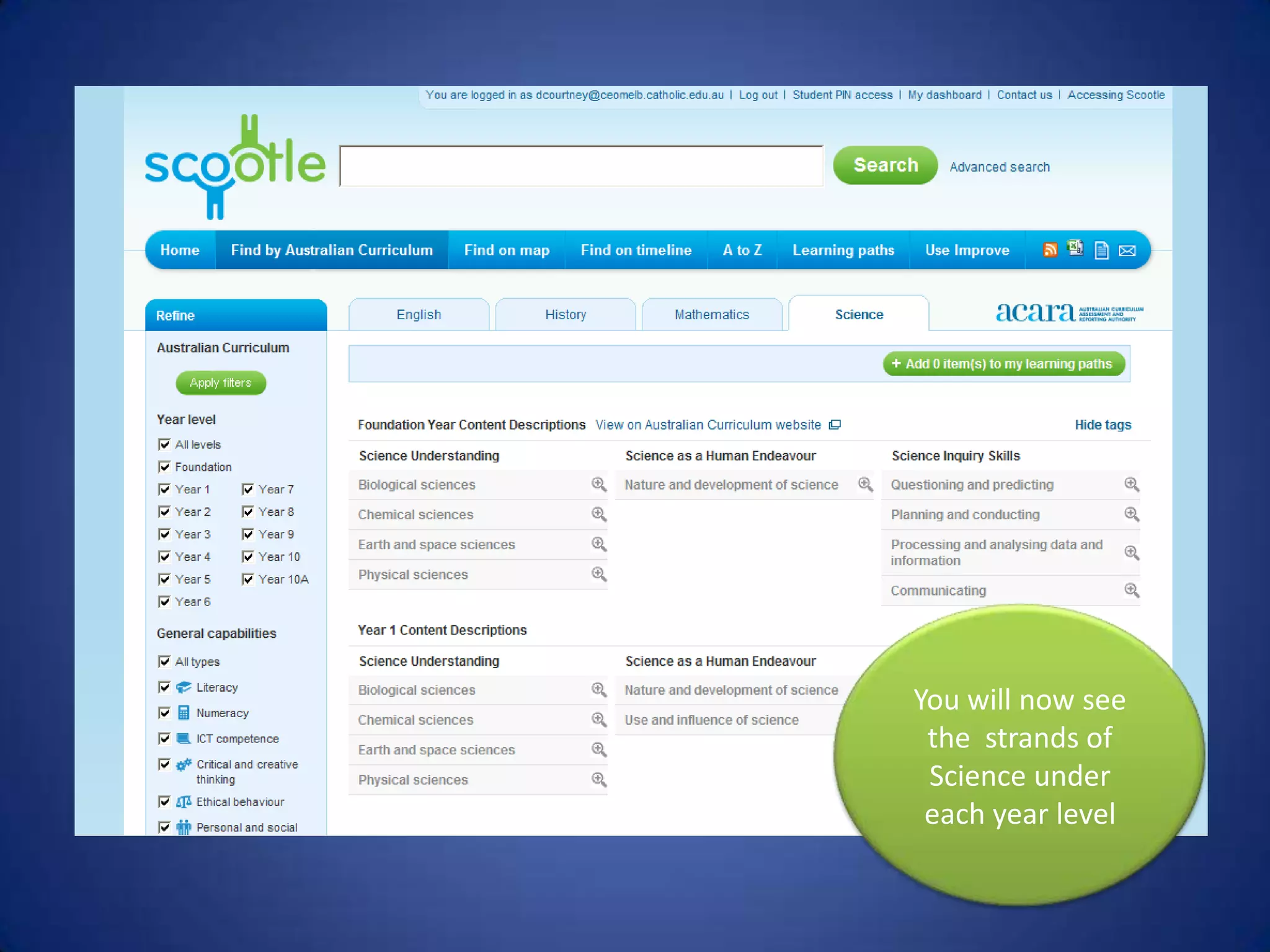 Australian curriculum resources in scootle | PPTX