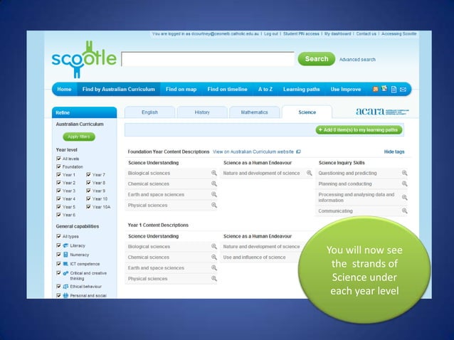 Australian curriculum resources in scootle | PPTX