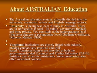 Australian education, Study in Australia, Higher Education in Australia ...