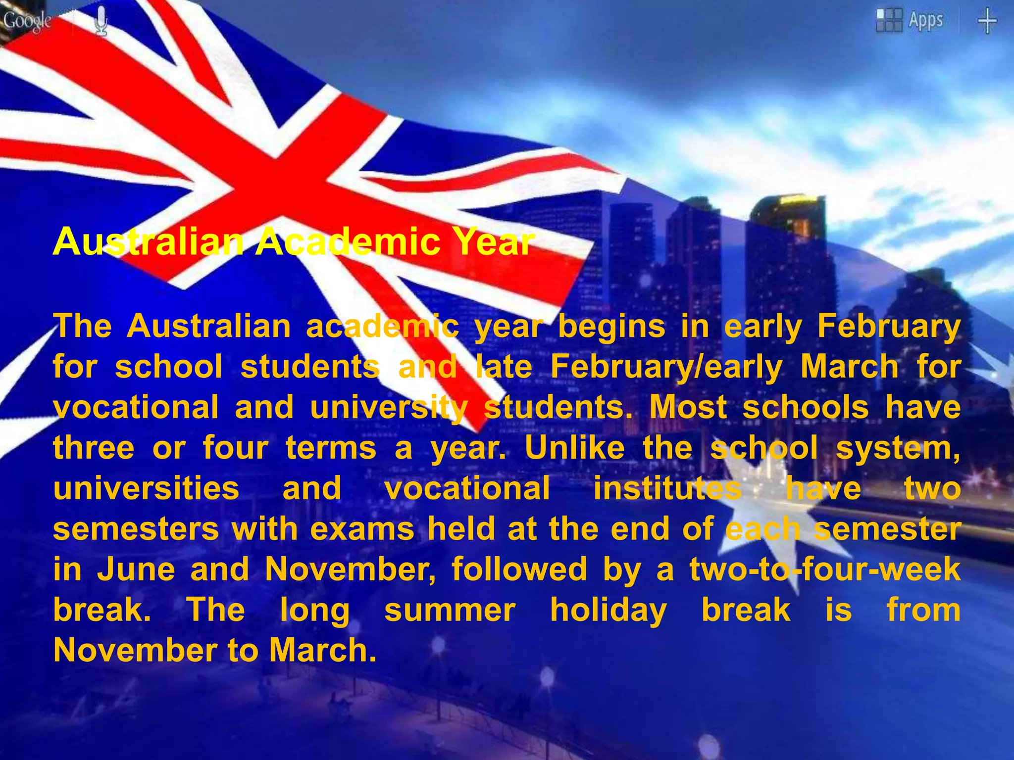 Australian educational system | PPTX