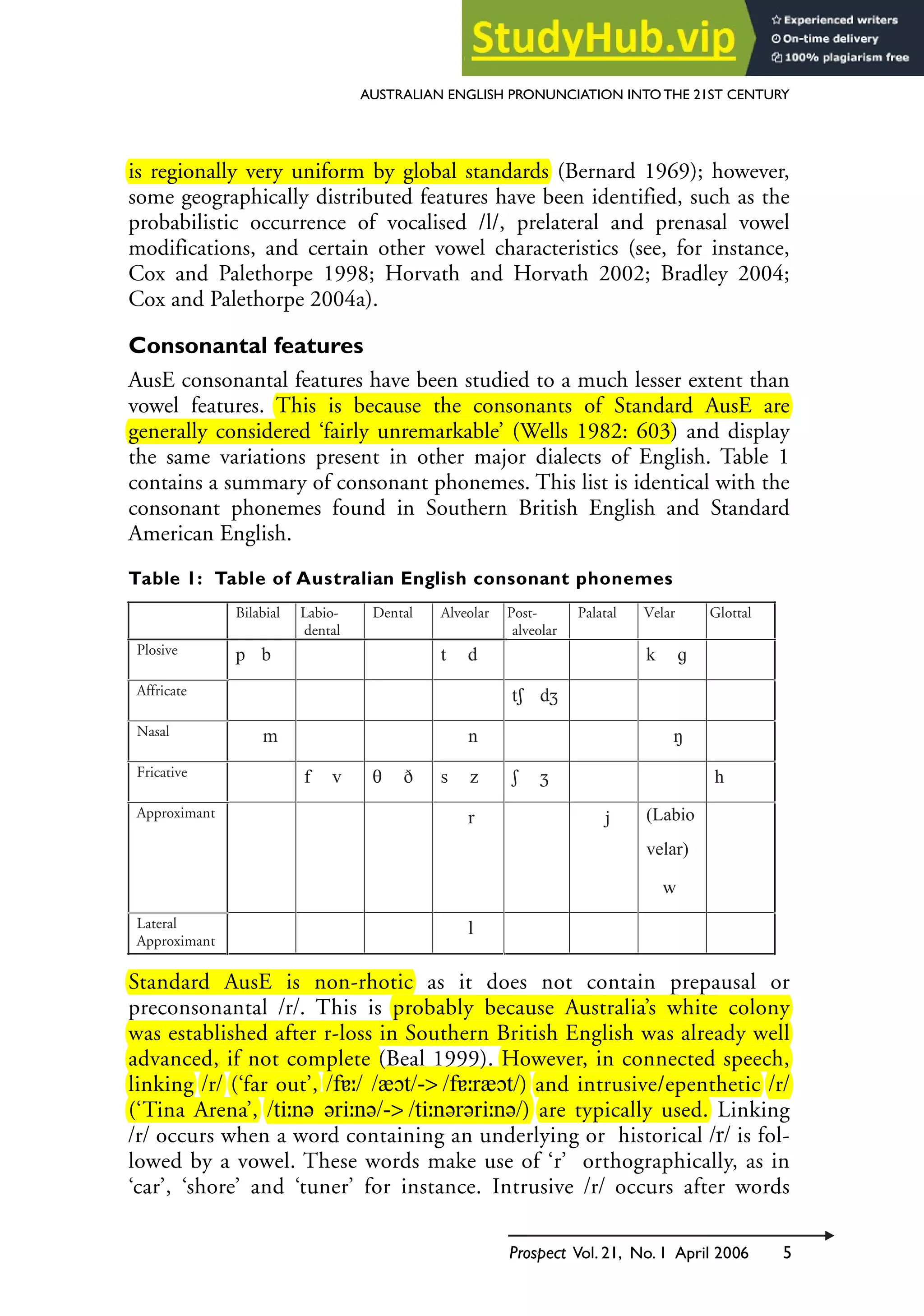 Australian English Pronunciation Into The 21St Century | PDF