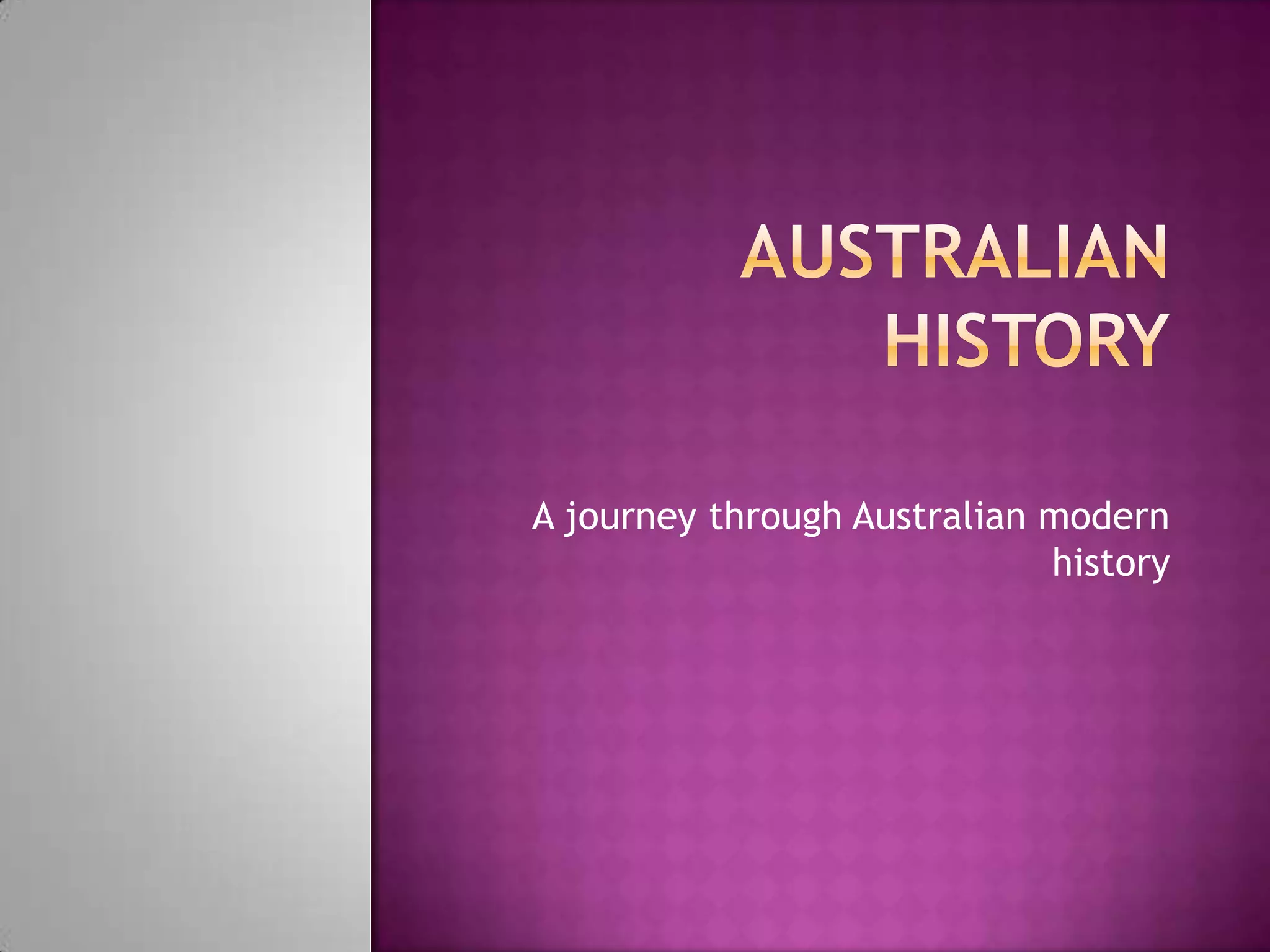 Australian history | PPTX