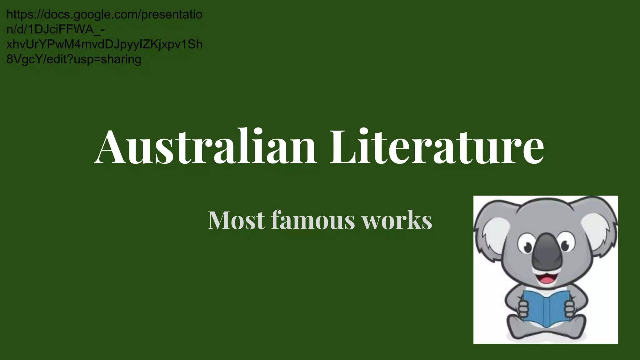 Australian literature | PPTX