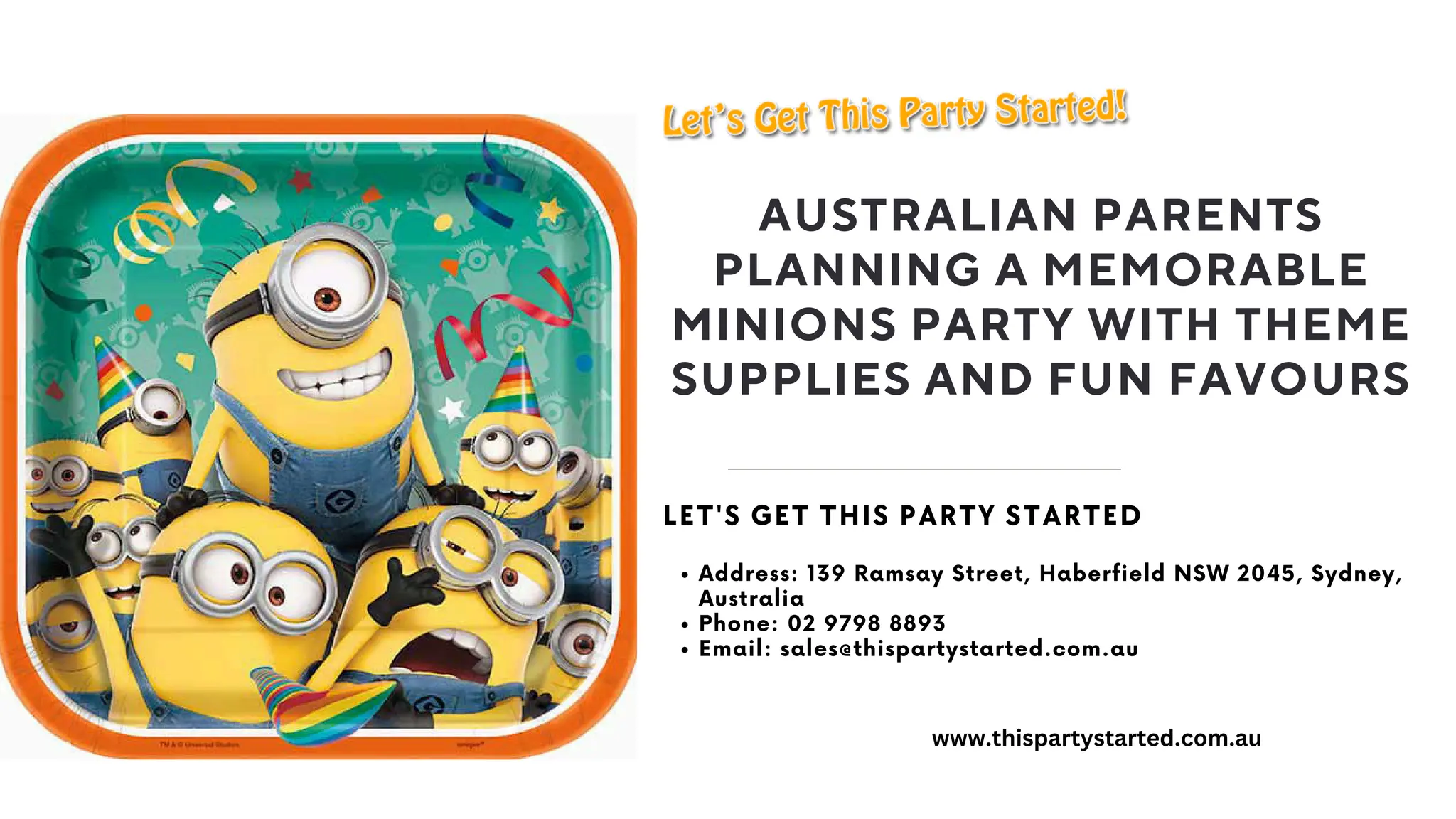 Australian Parents Planning a Memorable Minions Party with Theme ...