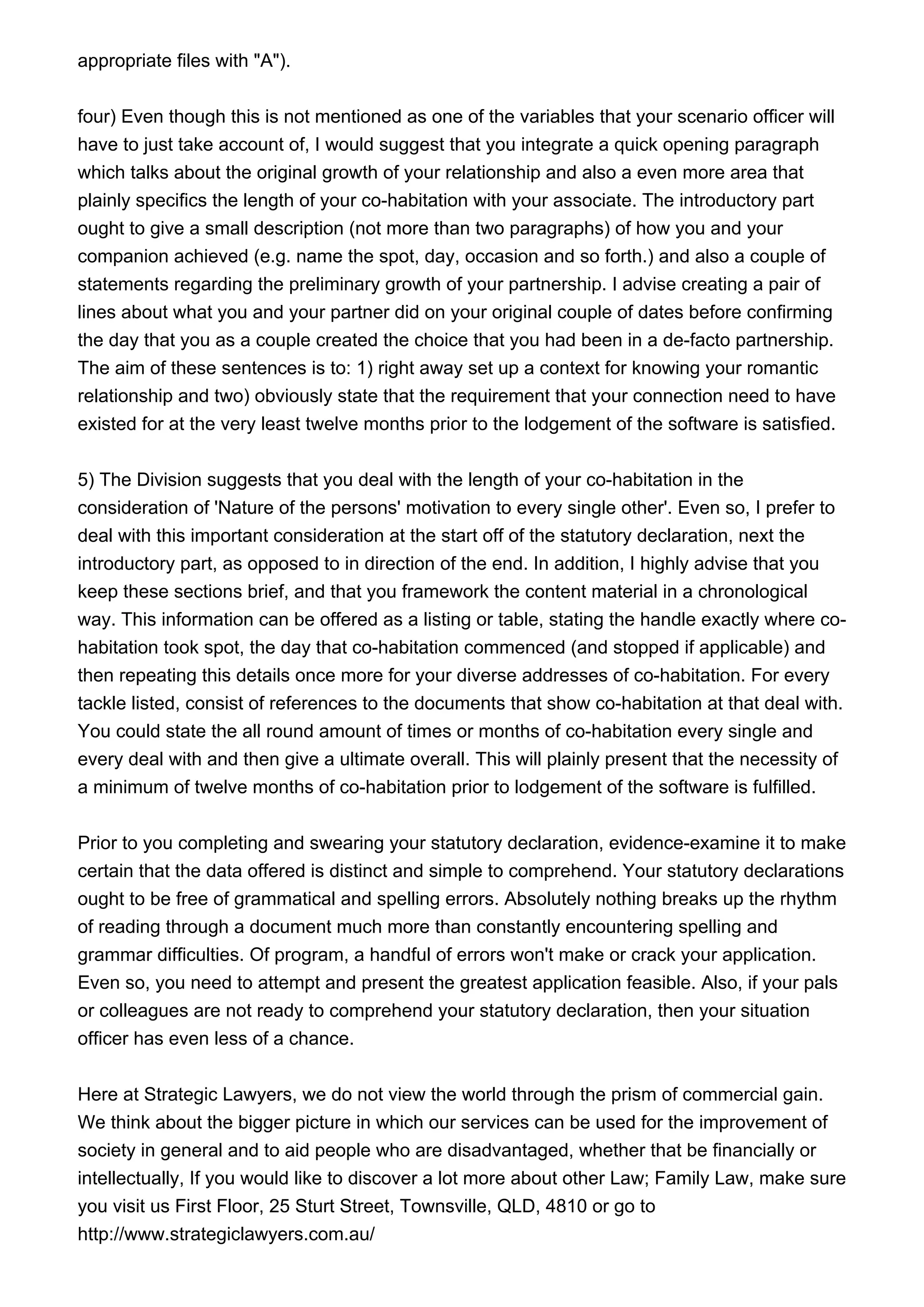 Australian Partner Visa Application - Preparing a Statutory Declaration ...